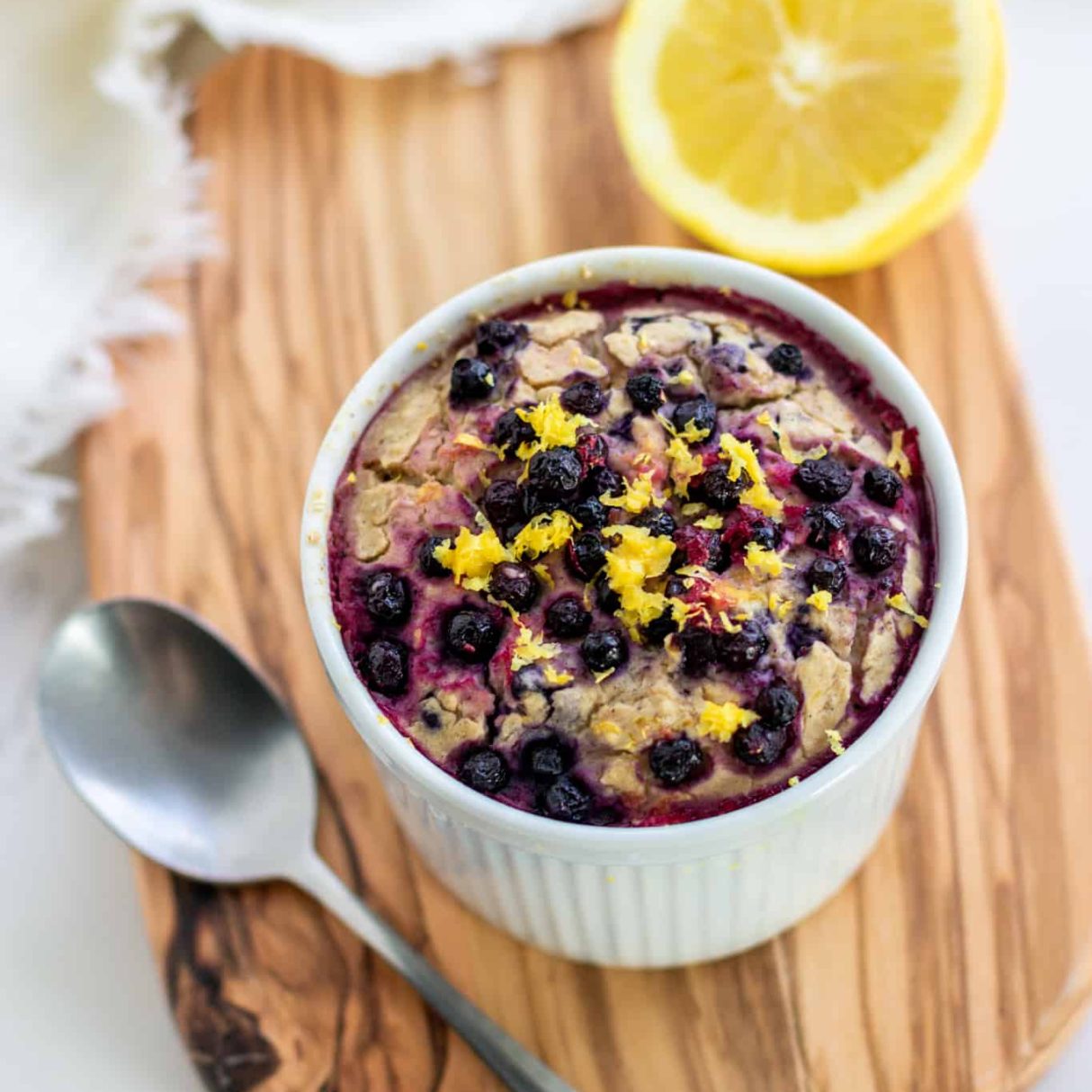 Lemon Blueberry Baked Oats - Maria's Munchies