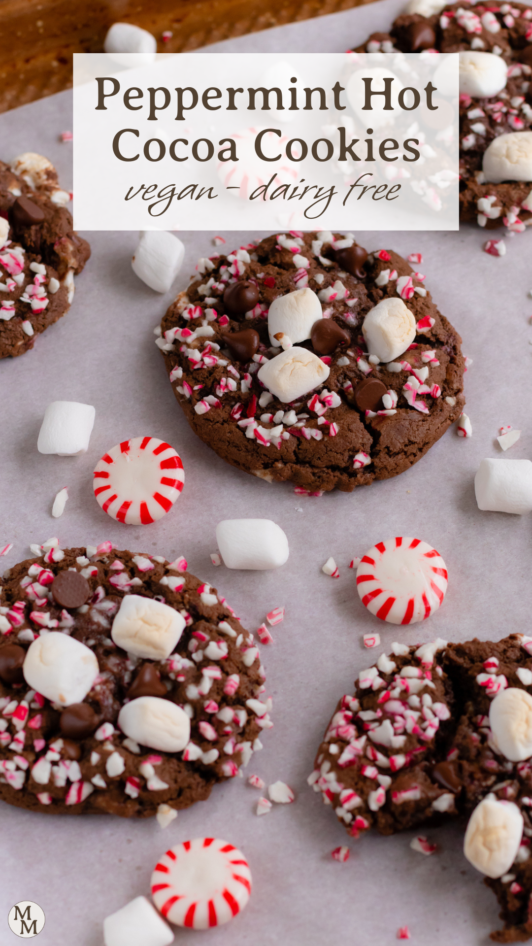 Peppermint Hot Cocoa Cookies - Maria's Munchies