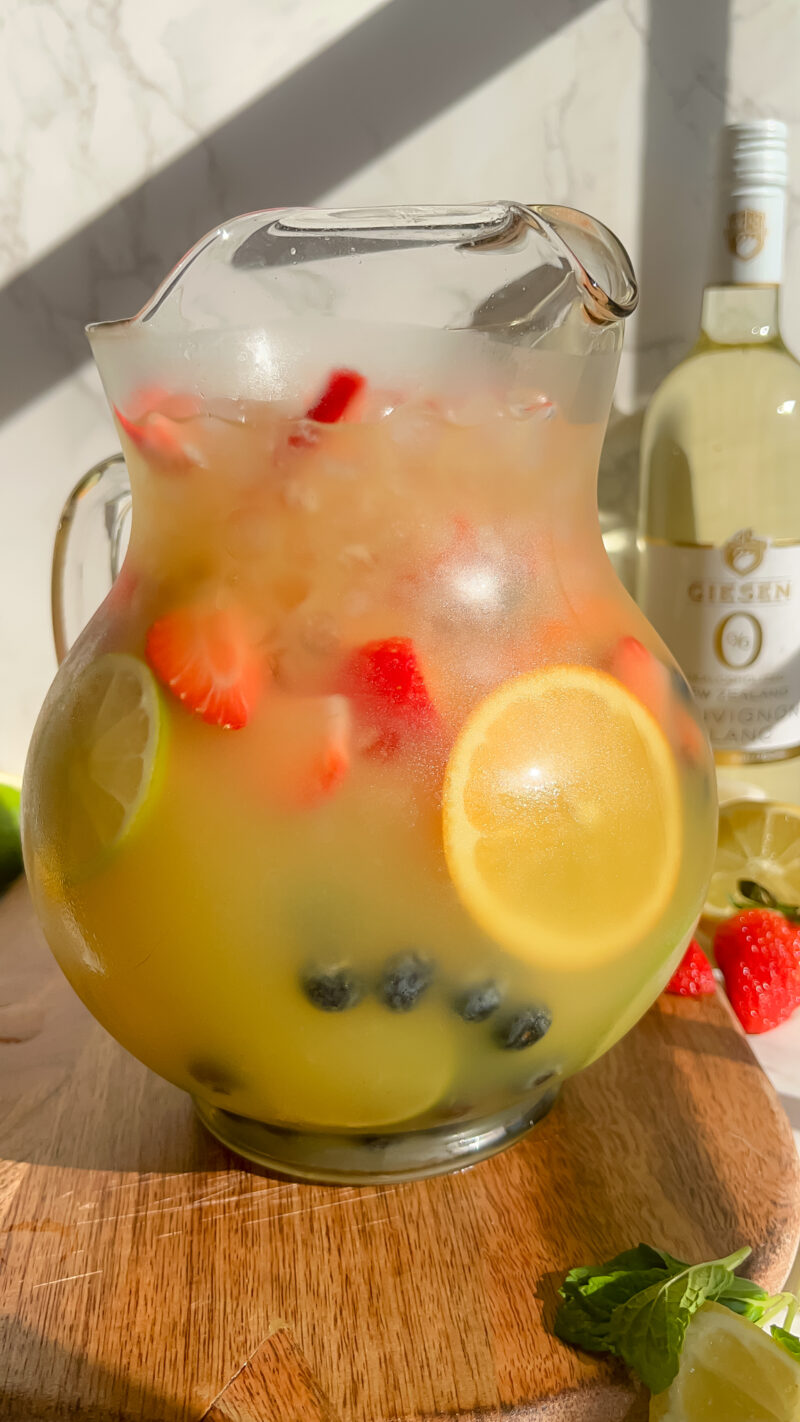 White Wine Sangria (Perfect for Summer) - Maria's Munchies